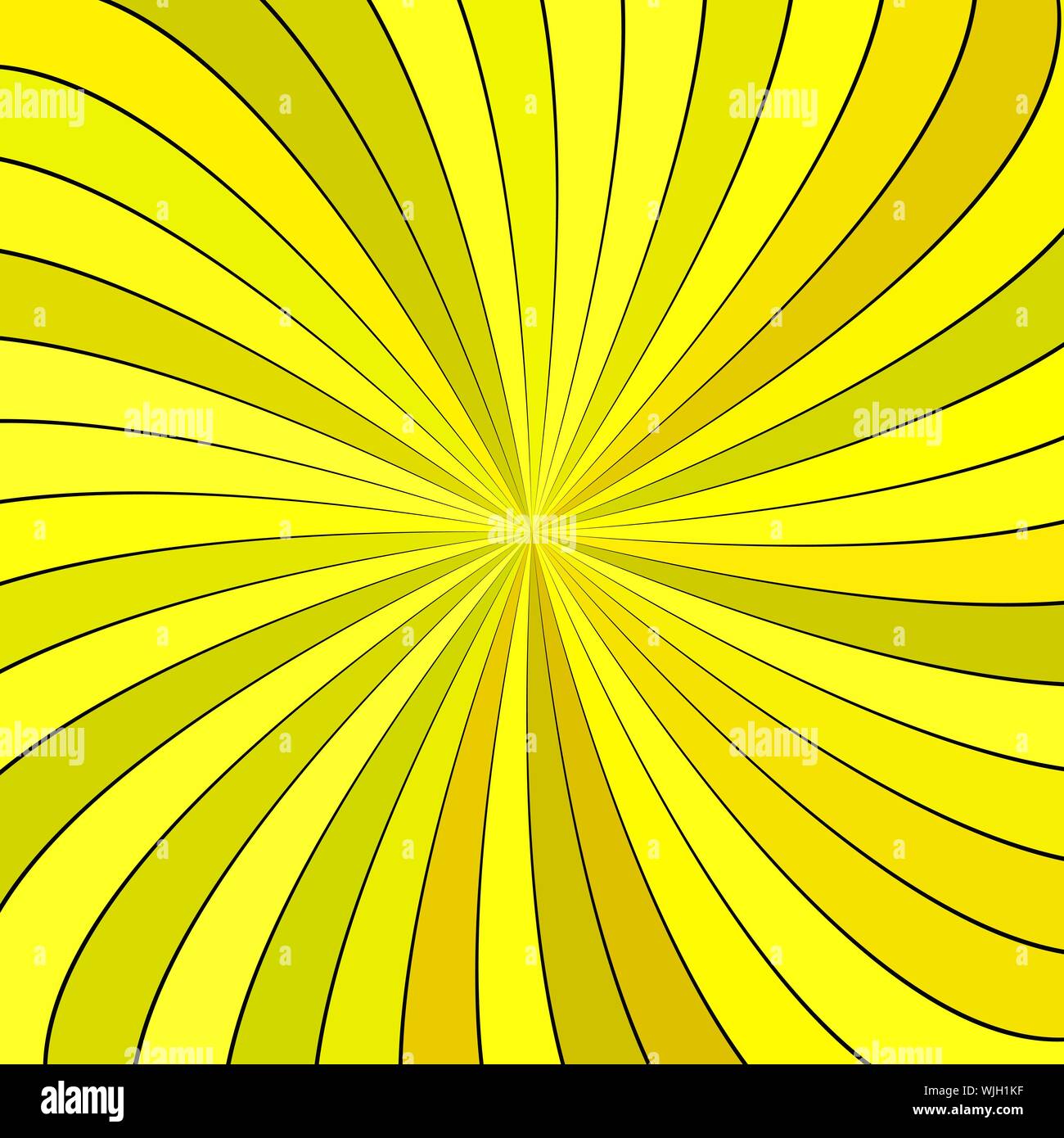 Yellow abstract hypnotic spiral ray burst stripe background - vector graphic design Stock Vector ...