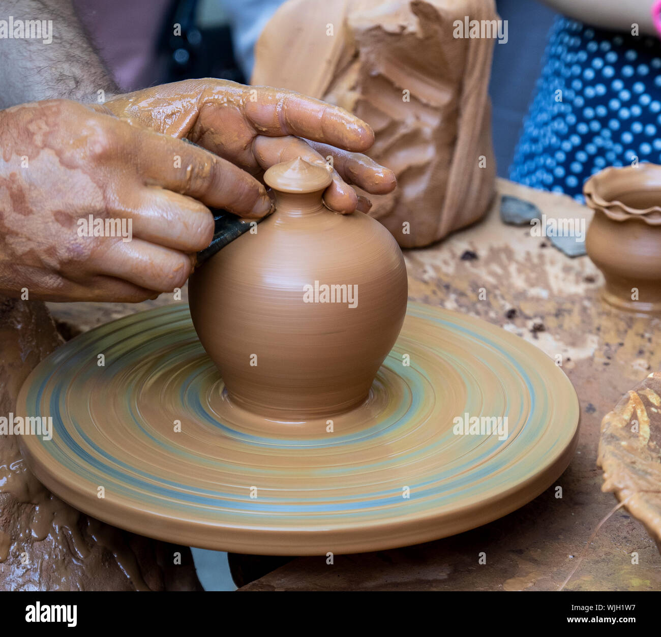 Young woman creating pottery hi-res stock photography and images - Alamy