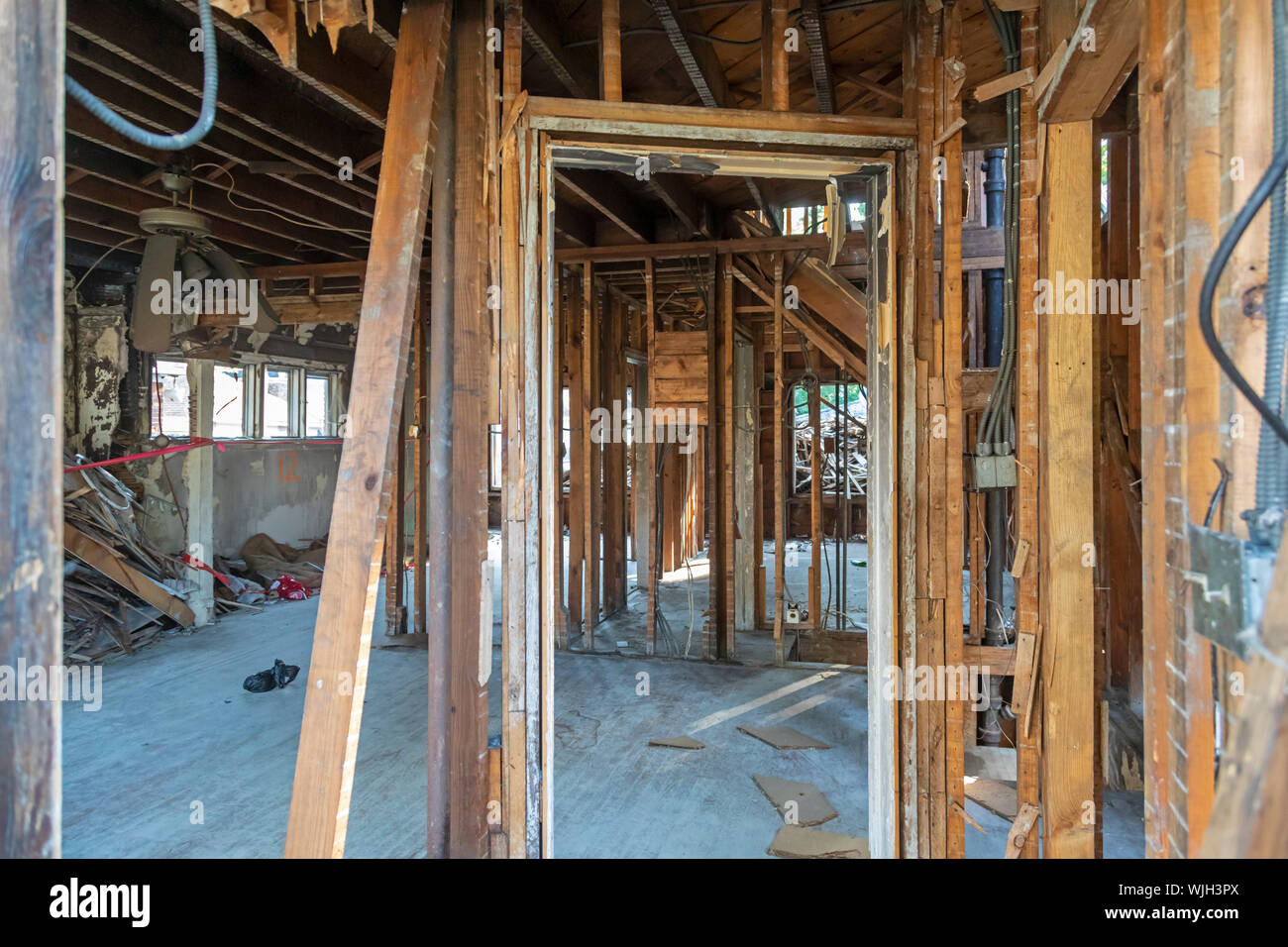 Detroit, Michigan - An abandoned and partially-deconstructed house ...