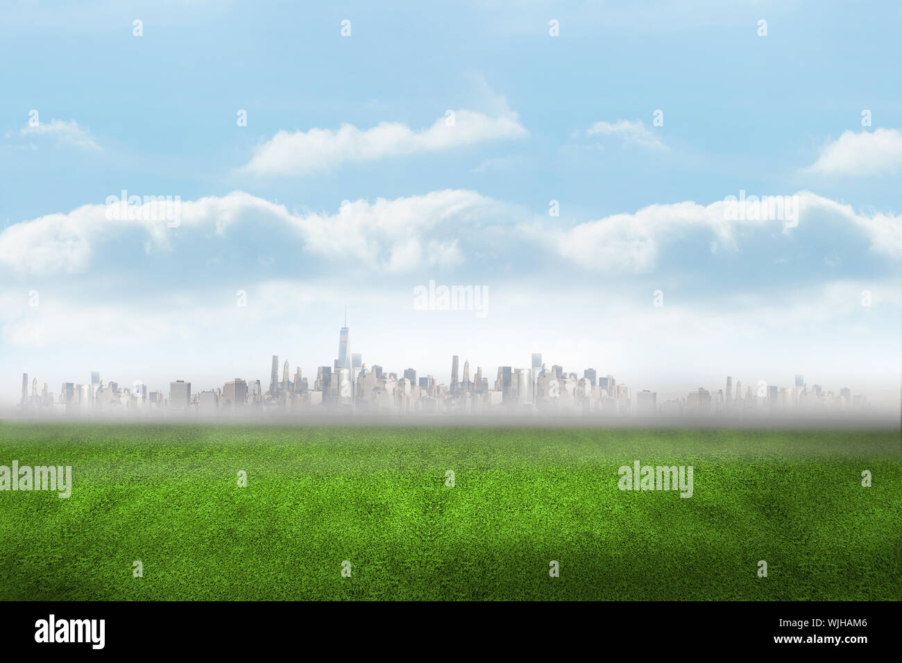 City on the horizon Stock Photo - Alamy
