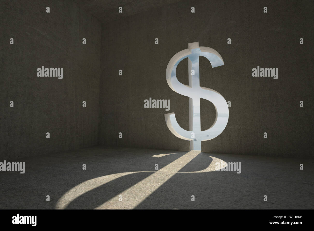 Dollar sign door Stock Photo - Alamy