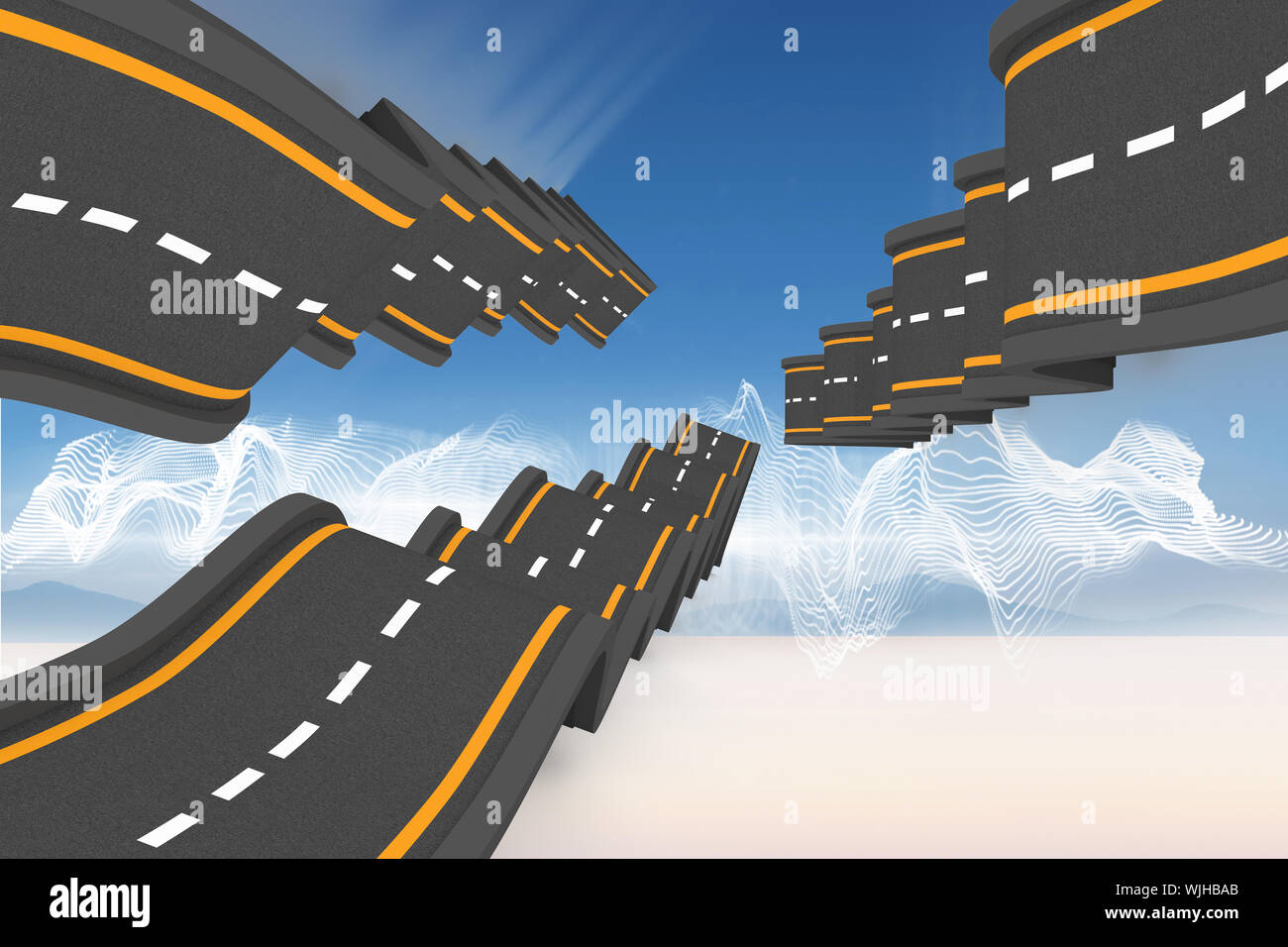 Bumpy road backdrop Stock Photo - Alamy