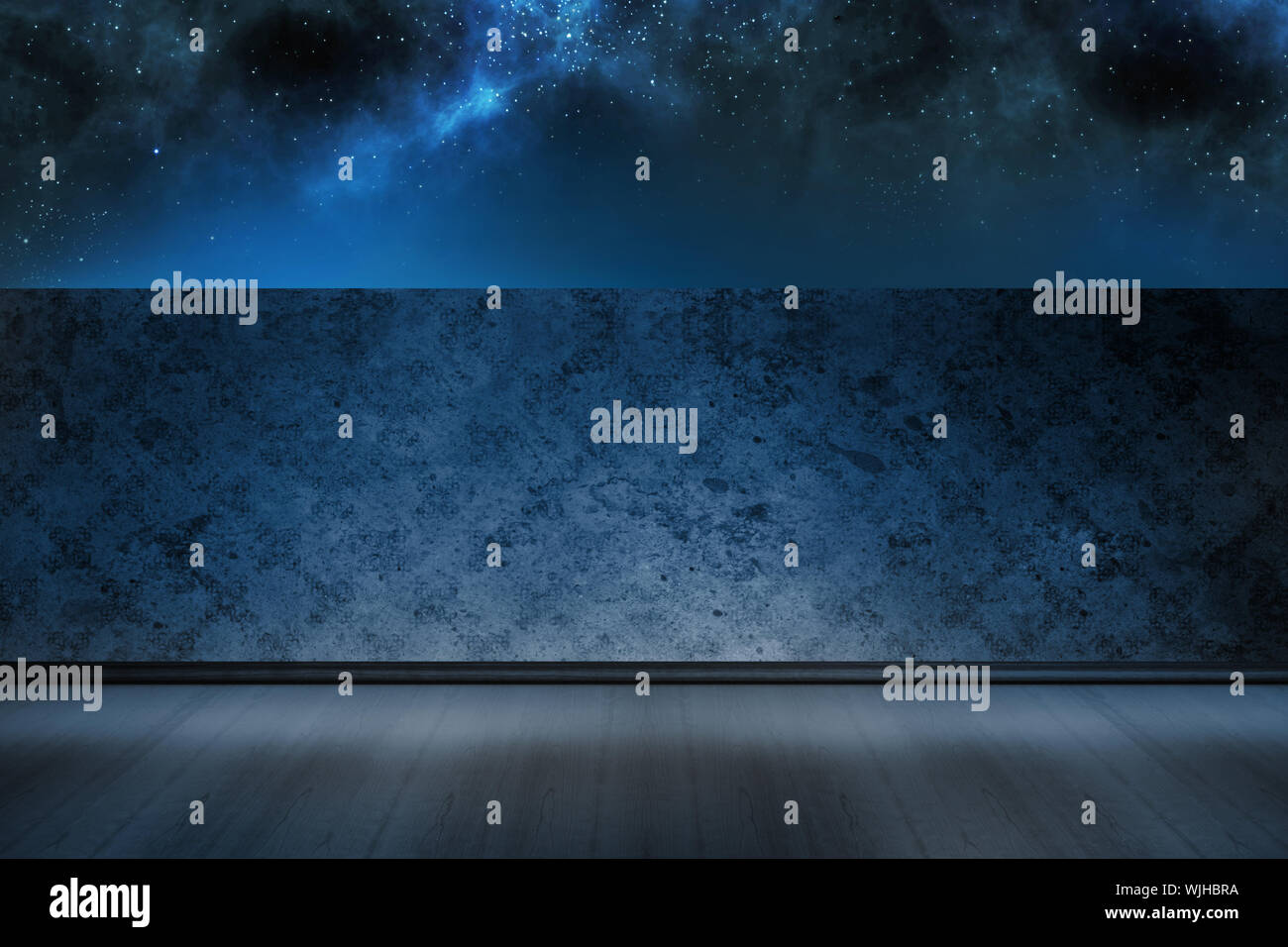 Balcony and night sky Stock Photo - Alamy