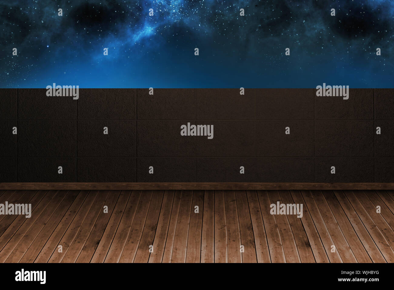 Balcony and night sky Stock Photo - Alamy