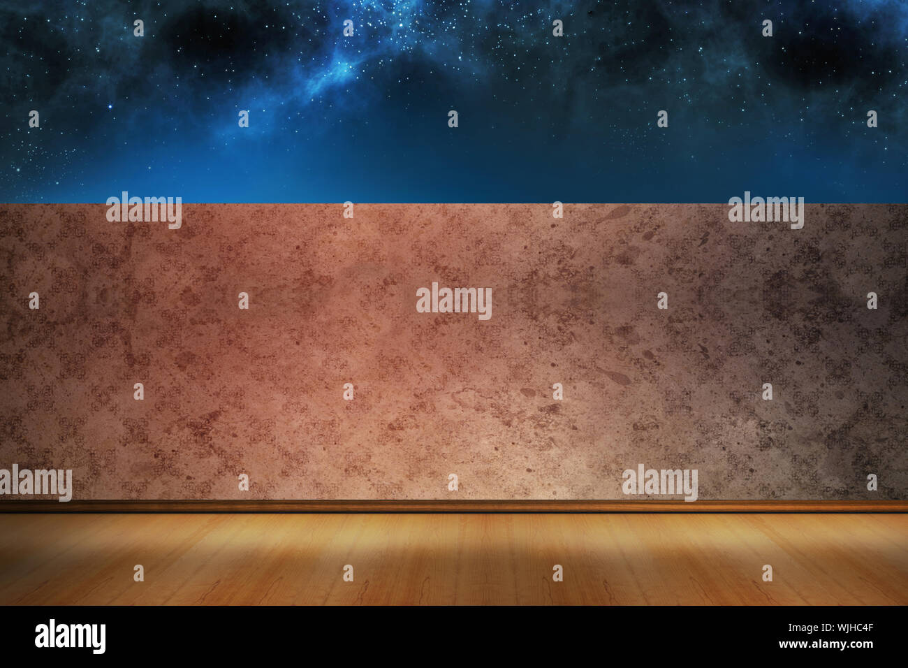 Balcony and night sky Stock Photo - Alamy