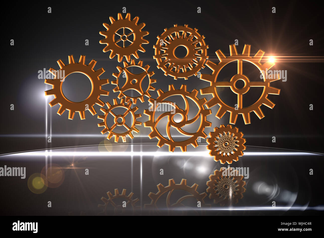 Cogs and wheels graphic Stock Photo - Alamy