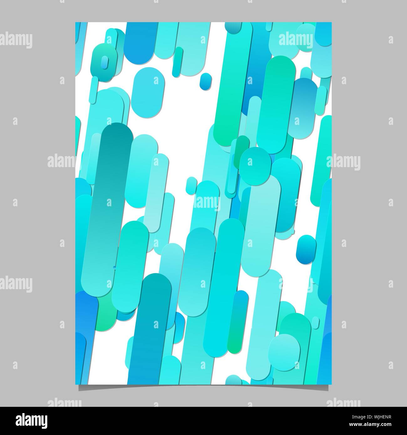 Modern abstract gradient stripe pattern card background - vector stationery template graphic ...