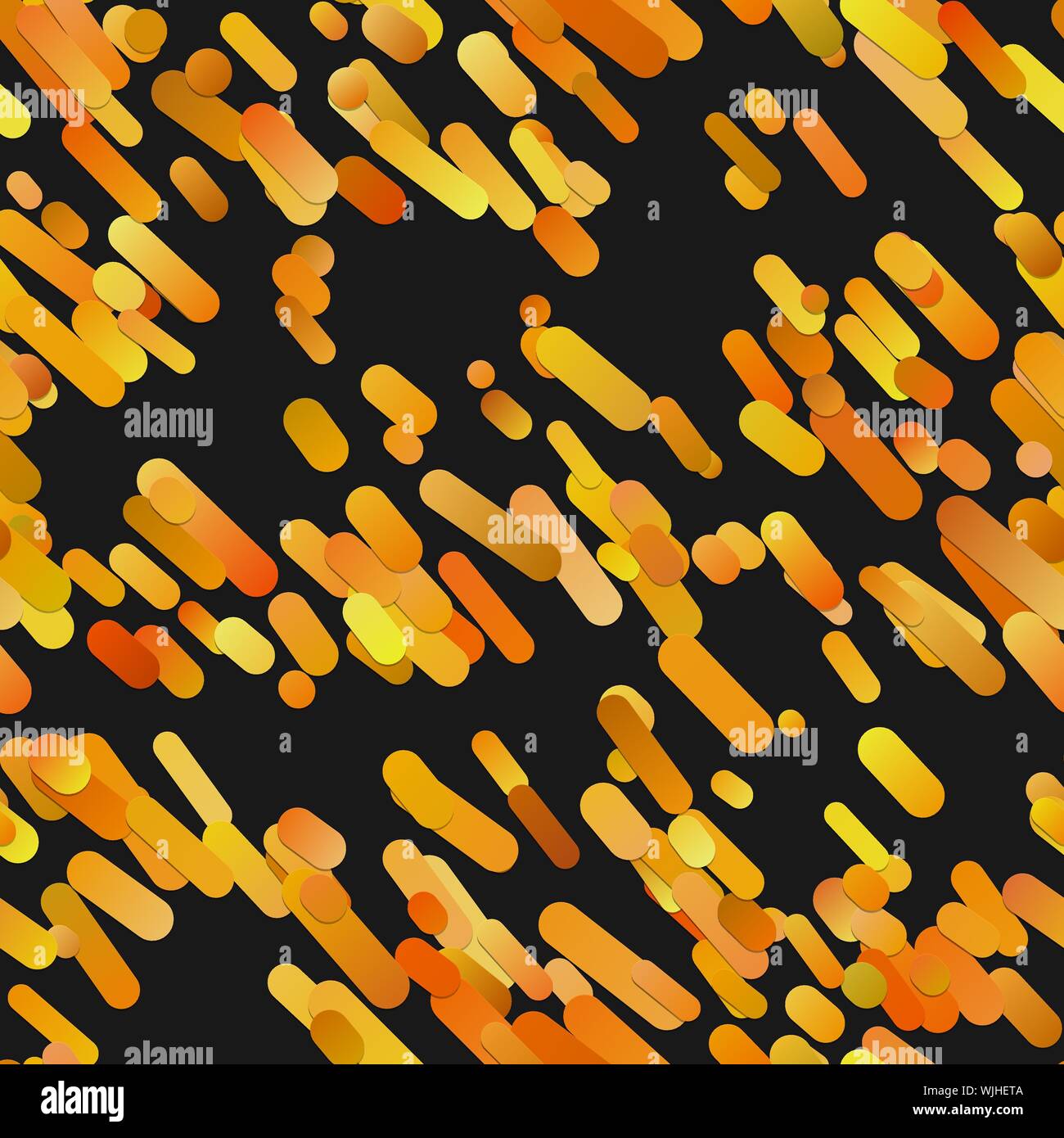 Orange Seamless Modern Gradient Diagonal Rounded Stripe Pattern Background Vector Graphic