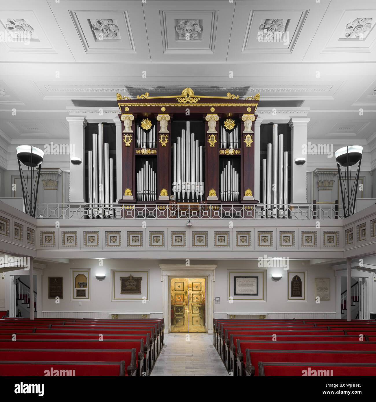Pipe organ in the rear of St. Paul's Episcopal Church on Grace Street ...