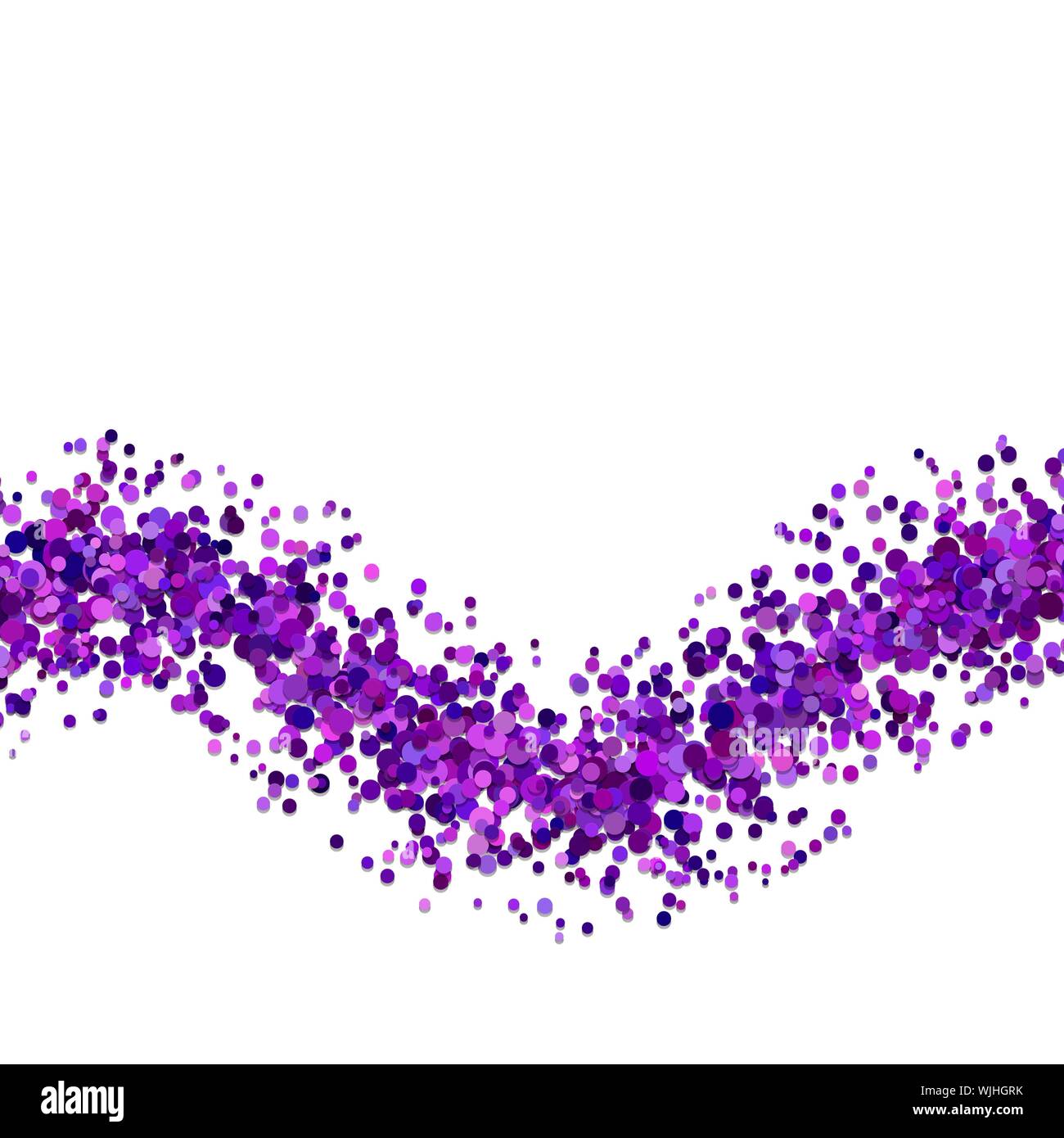 Abstract blank wavy confetti background from sprinkled dots - vector ...
