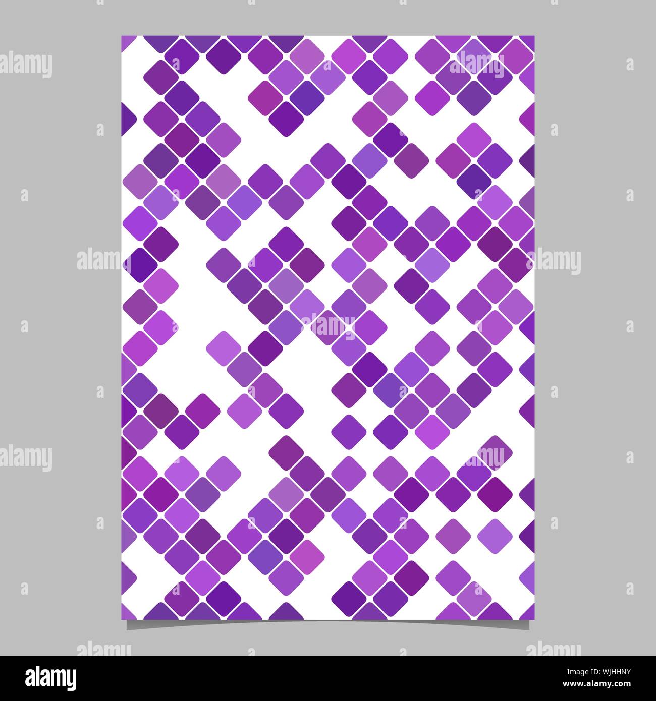 Purple abstract geometric diagonal rounded square pattern background page template - vector ...