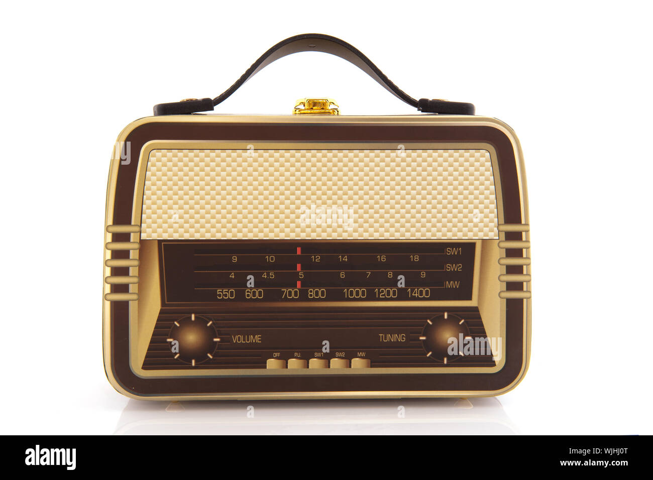 suitcase in the shape of an old radio Stock Photo - Alamy