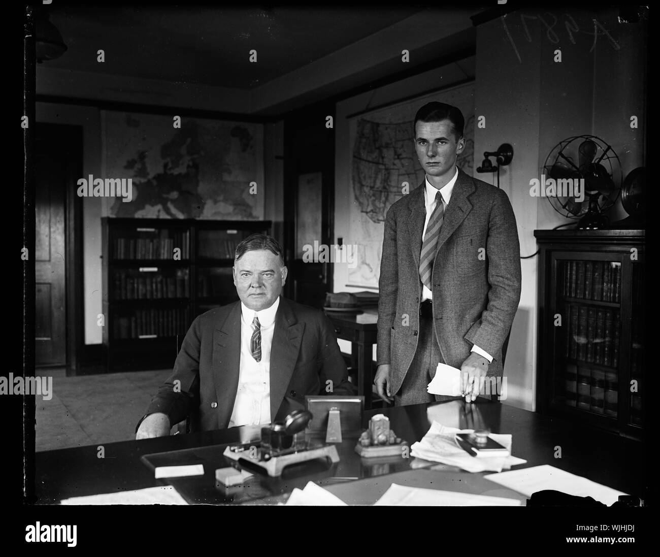 Herbert Hoover, left Stock Photo - Alamy