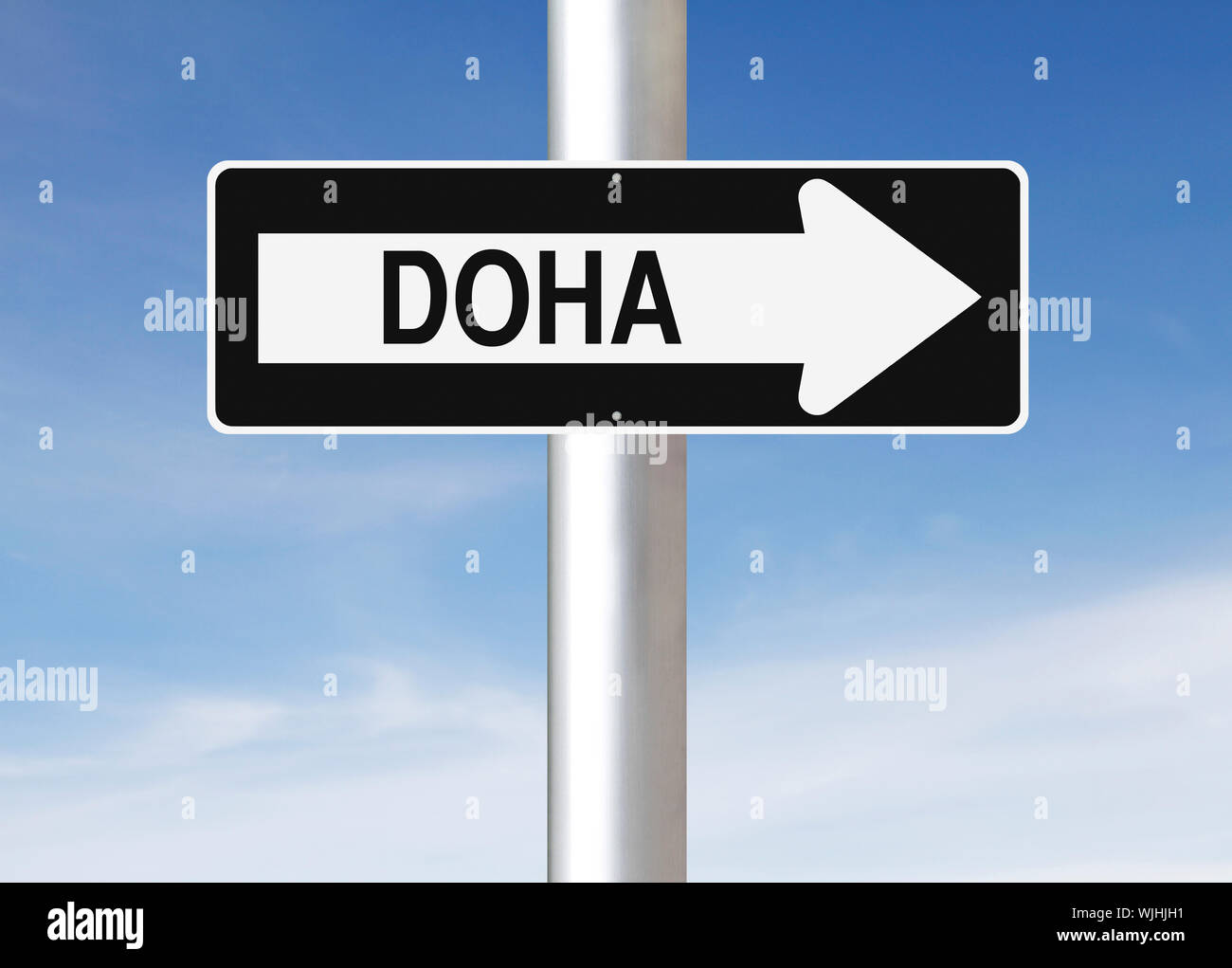 This Way to Doha Stock Photo - Alamy