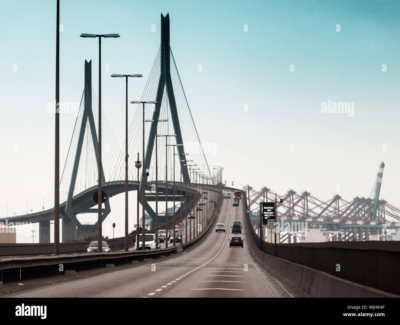 Hamburg, Germany. 26th May, 2019. The Köhlbrand Bridge. The more than ...