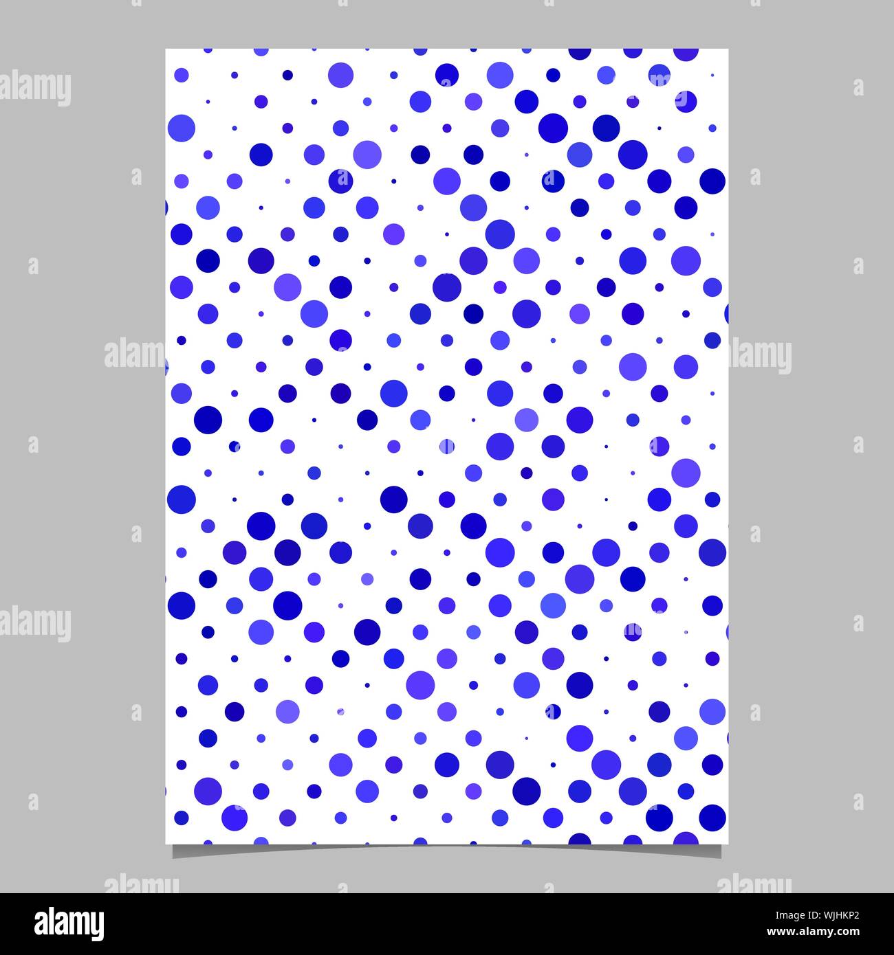 Blue Abstract Dot Pattern Brochure Background Vector Stationery Template Design Stock Vector