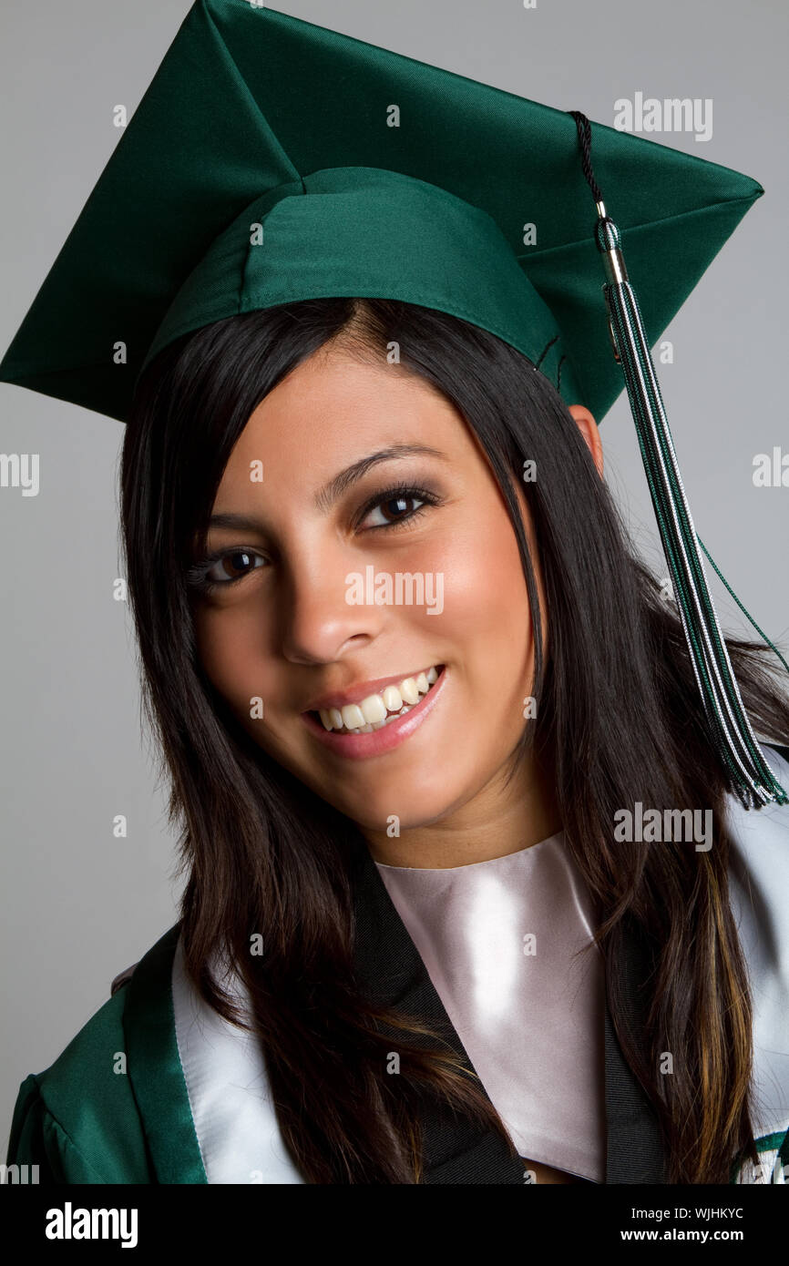 Beautiful smiling graduation girl Stock Photo - Alamy