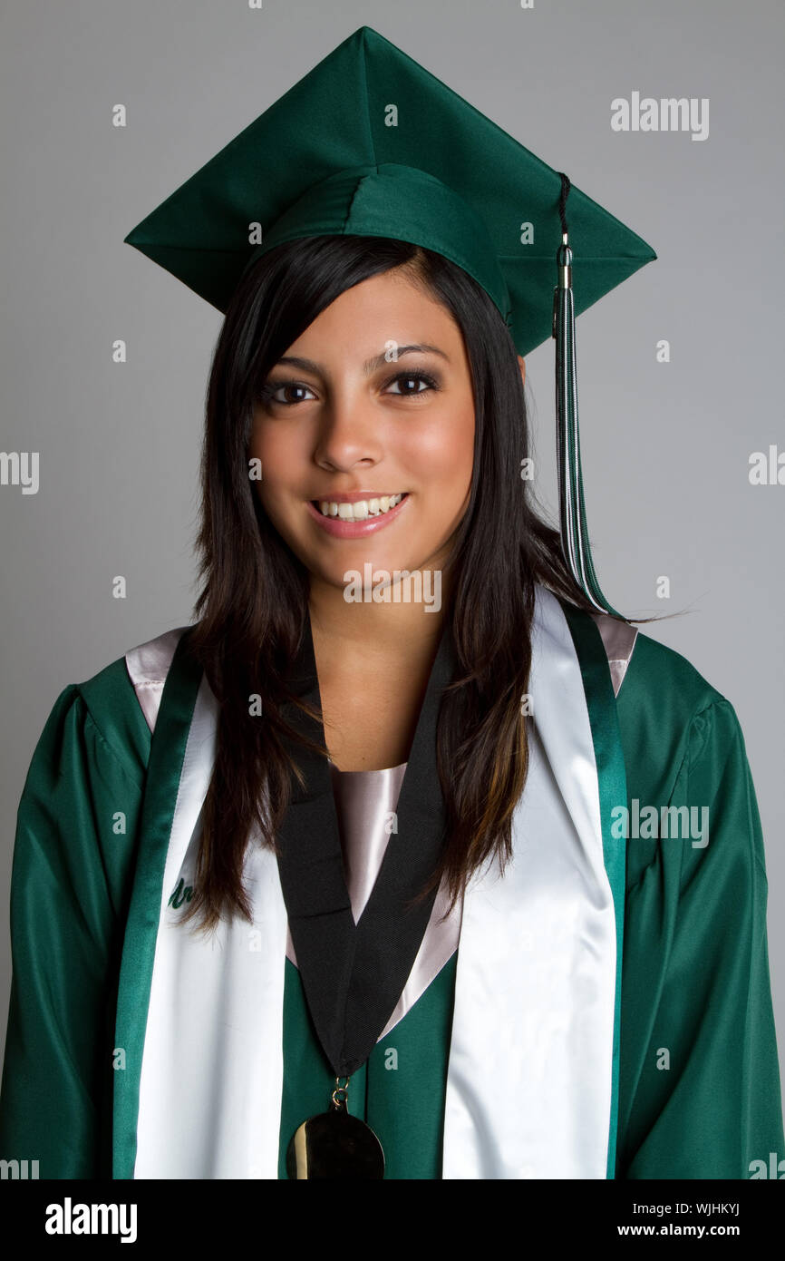Graduation high school girl smiling Stock Photo - Alamy