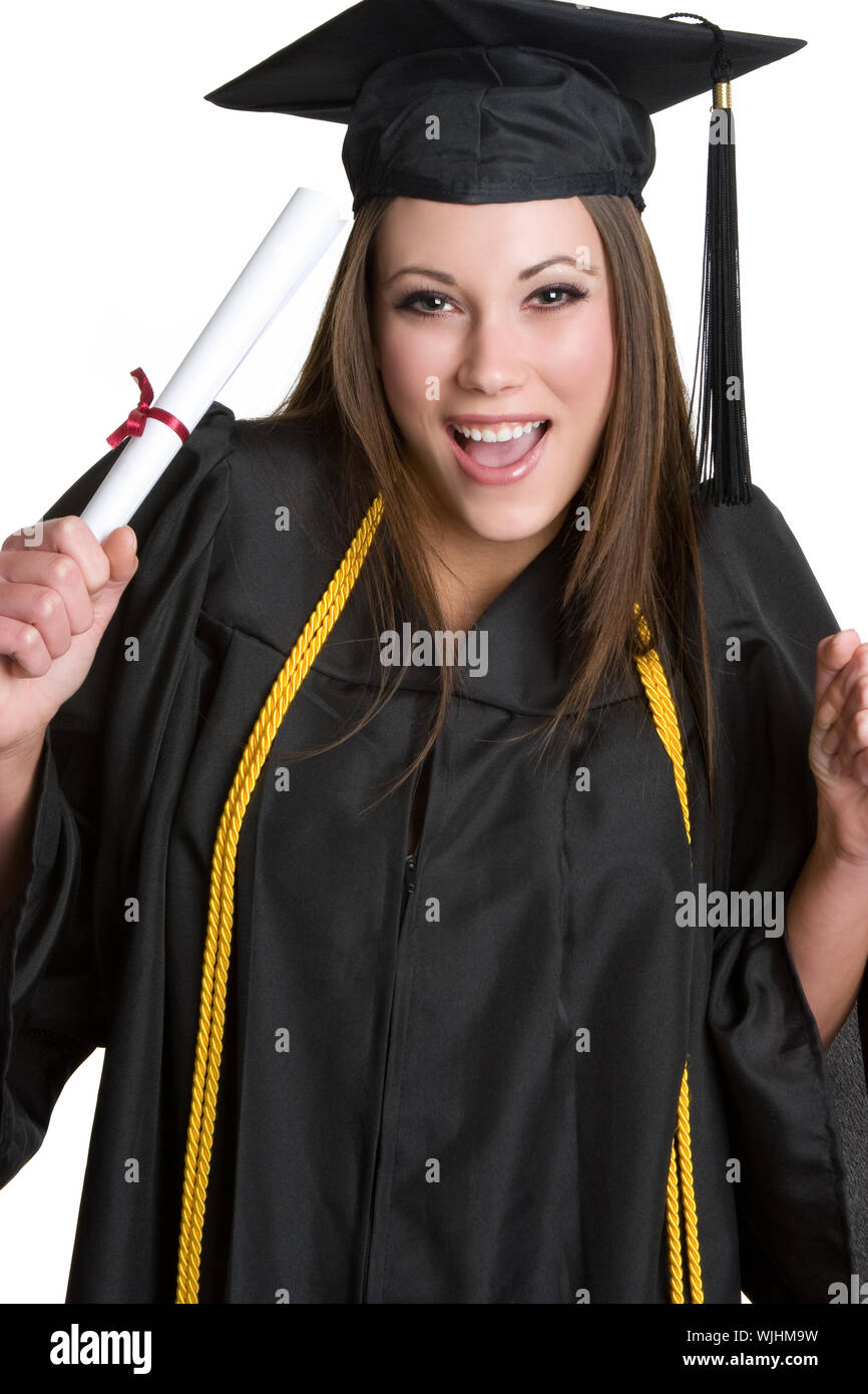 Beautiful excited graduation girl Stock Photo - Alamy