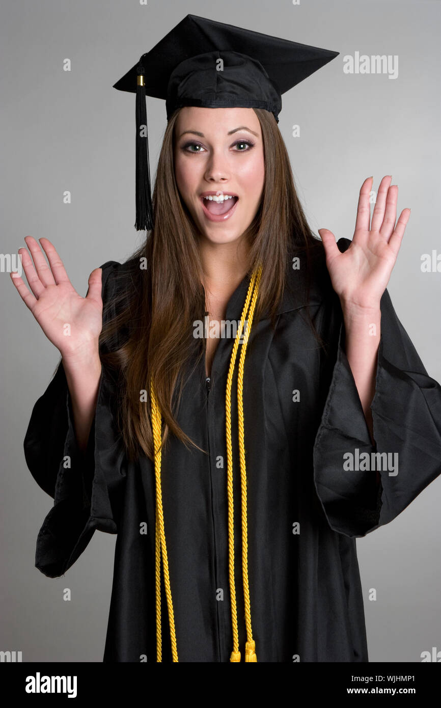 Beautiful young graduation woman Stock Photo - Alamy