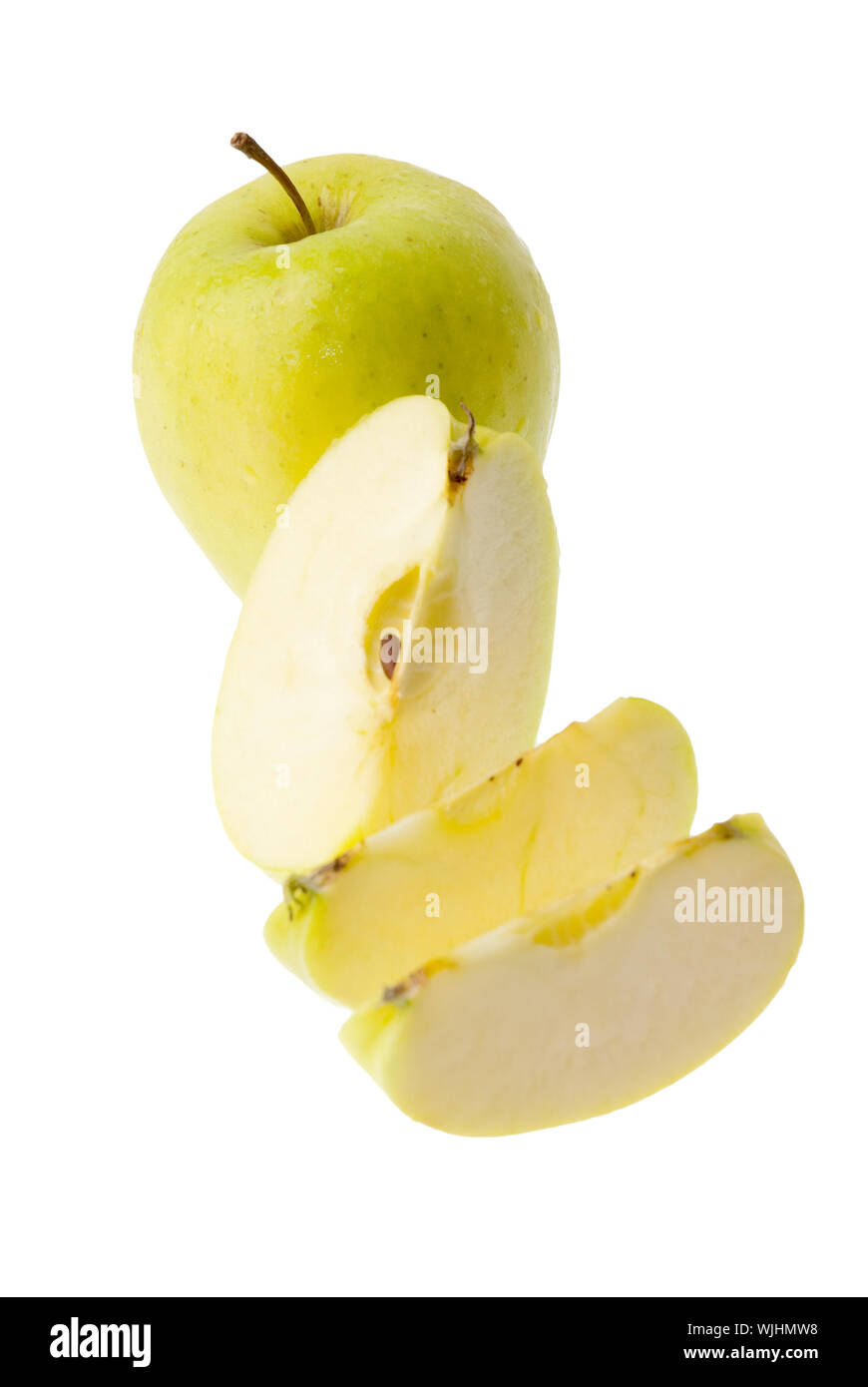 chopped apple isolated on white background Stock Photo - Alamy