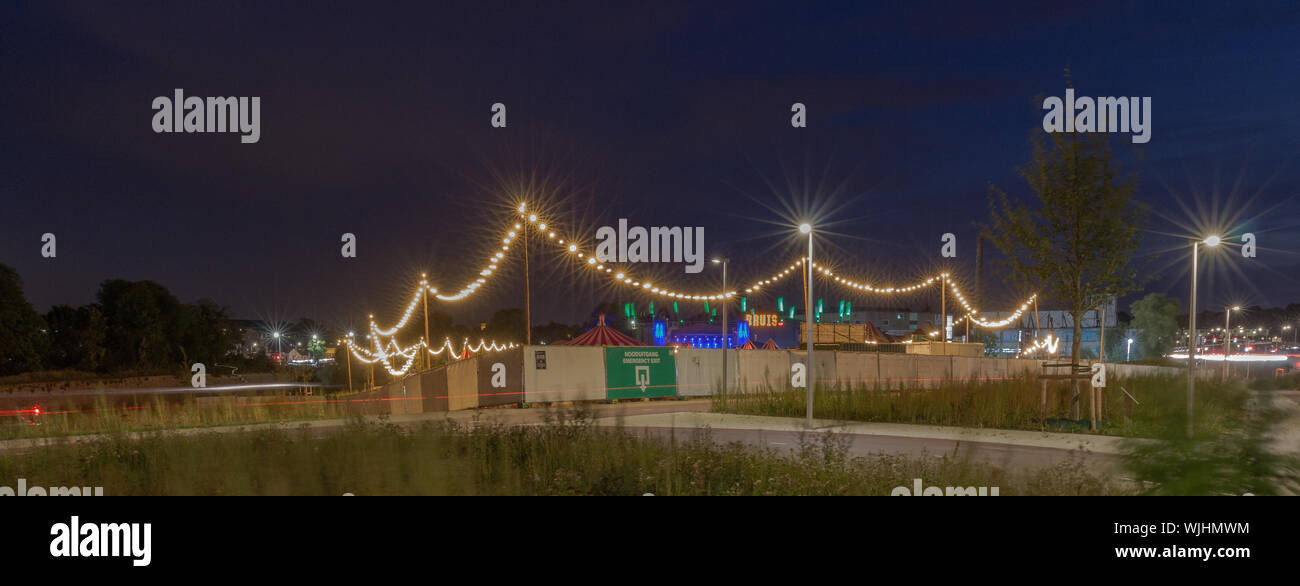 Maastricht, Netherlands 08/31/2019 Evening panorama of the Bruis ...
