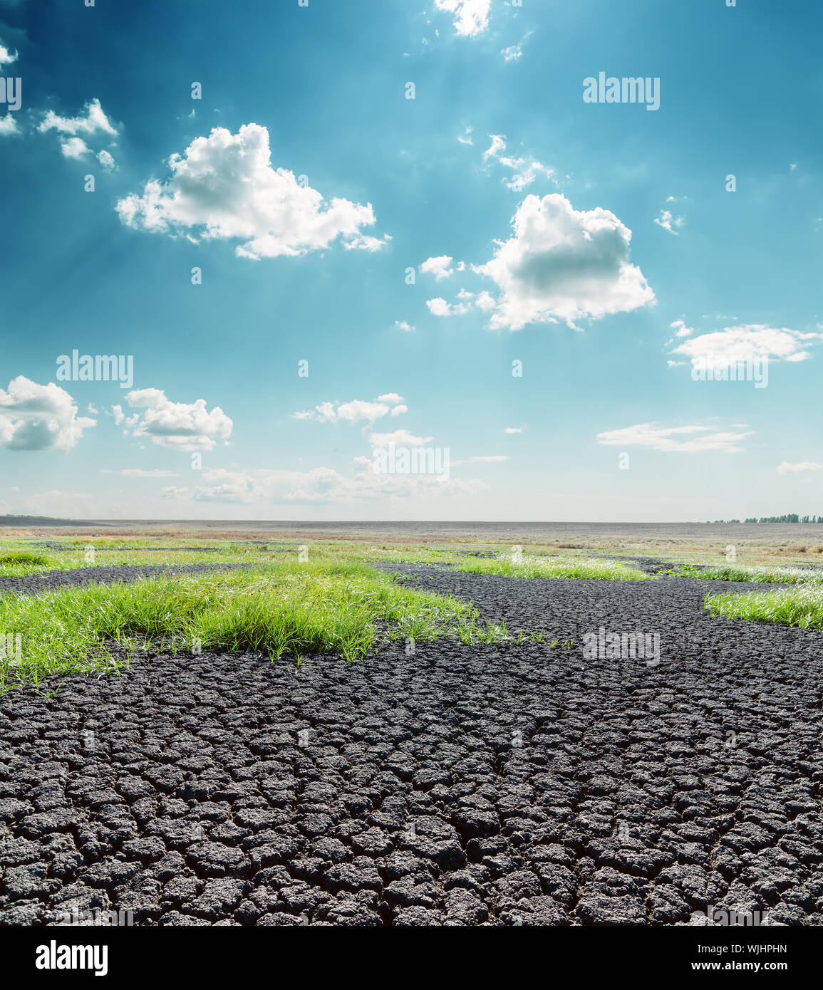 dramatic blue sky with clouds over desert Stock Photo - Alamy