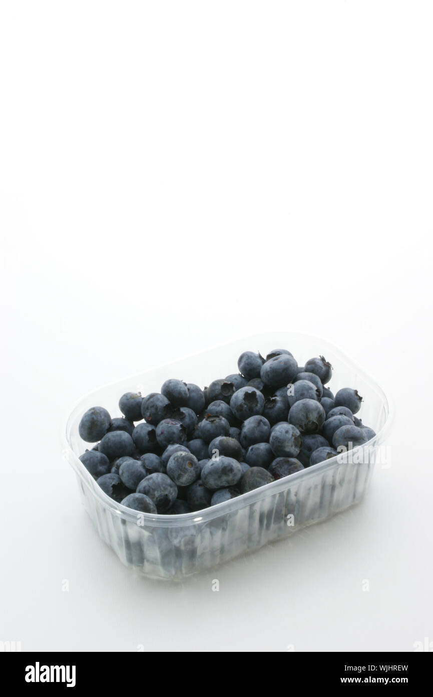 blueberries in a plastic container Stock Photo - Alamy