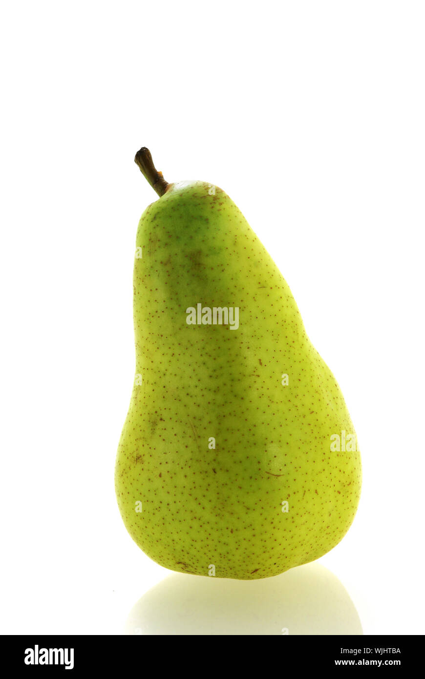 ripe fresh single pear over white background Stock Photo - Alamy
