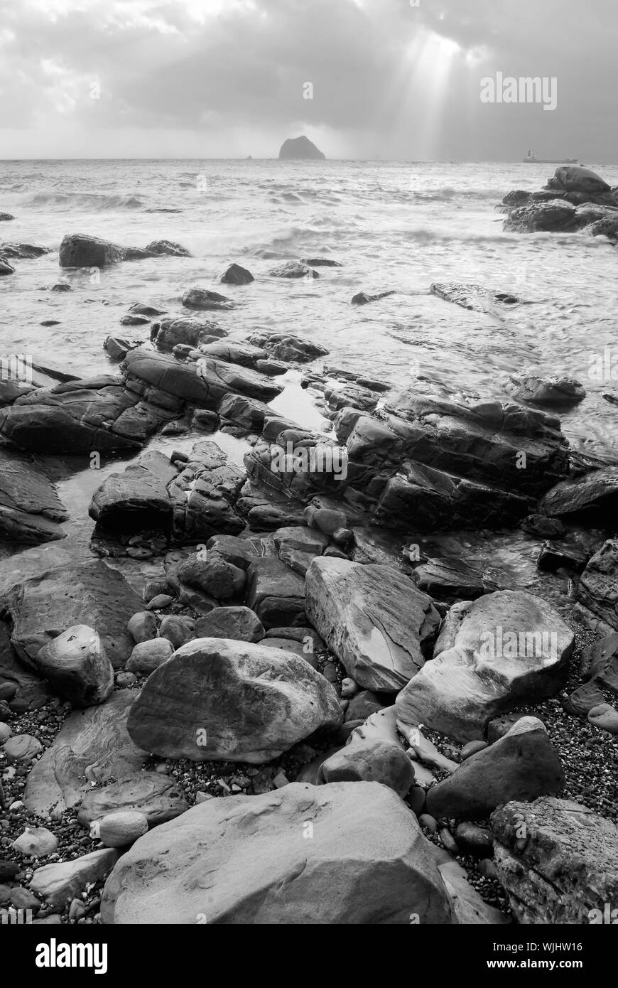 It is landscape of rock coast and beautifful cloud Stock Photo - Alamy
