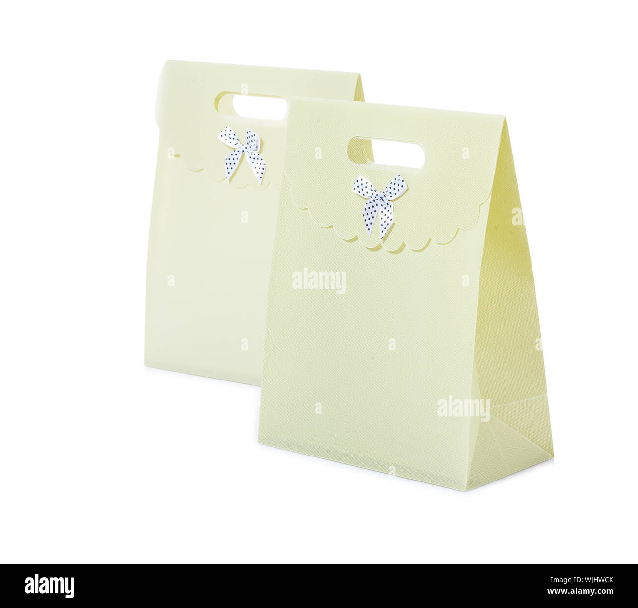 two paper bags isolated on white background Stock Photo - Alamy