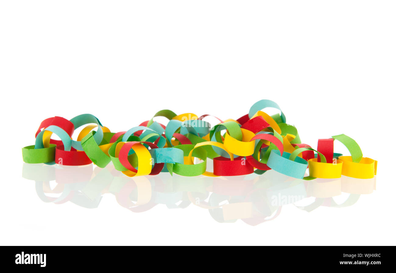 colorful festive paper chain Stock Photo - Alamy