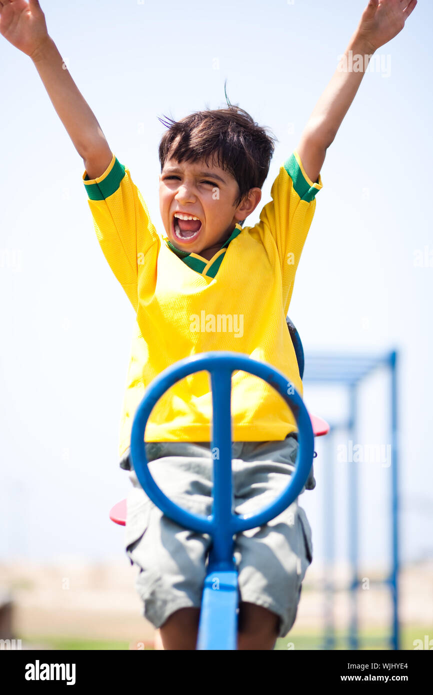 Smart kid having fun, outdoors and enjoying his day Stock Photo - Alamy