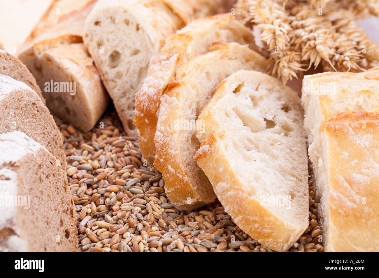 fresh tasty mixed bread slice bakery loaf Stock Photo - Alamy