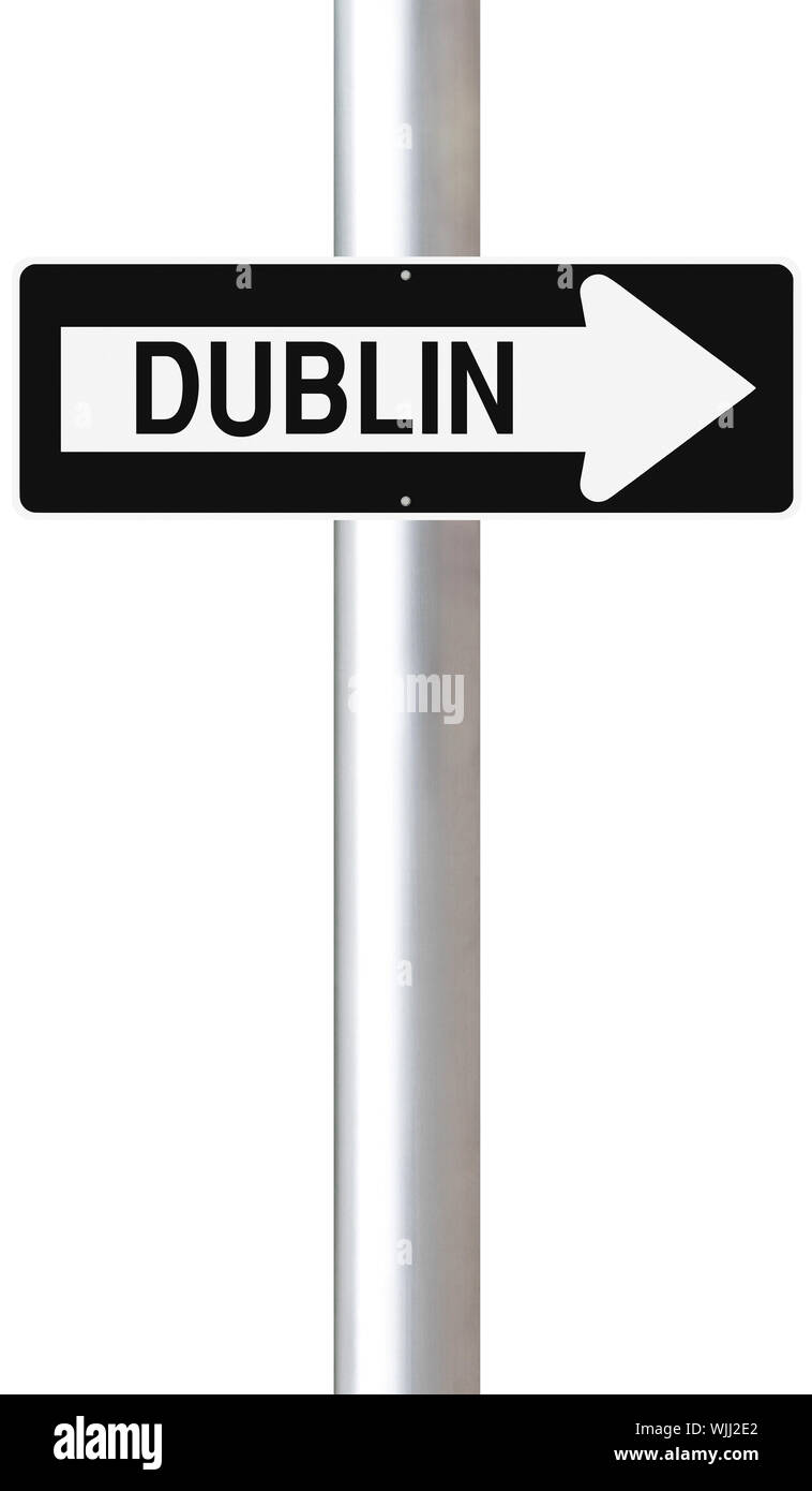 Irish road sign dublin hi-res stock photography and images - Alamy