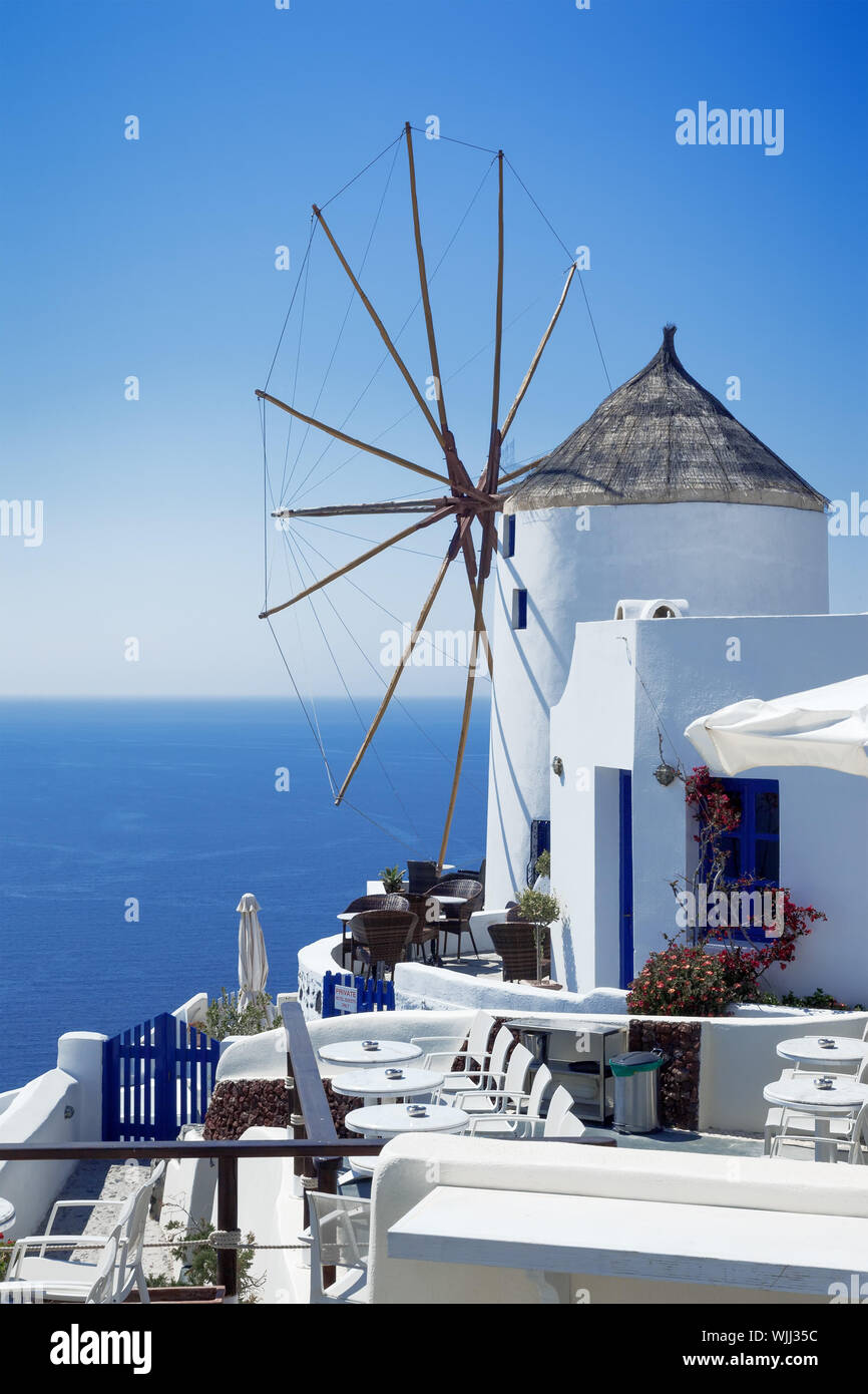 An image of a nice mill at Santorini Greece Stock Photo - Alamy