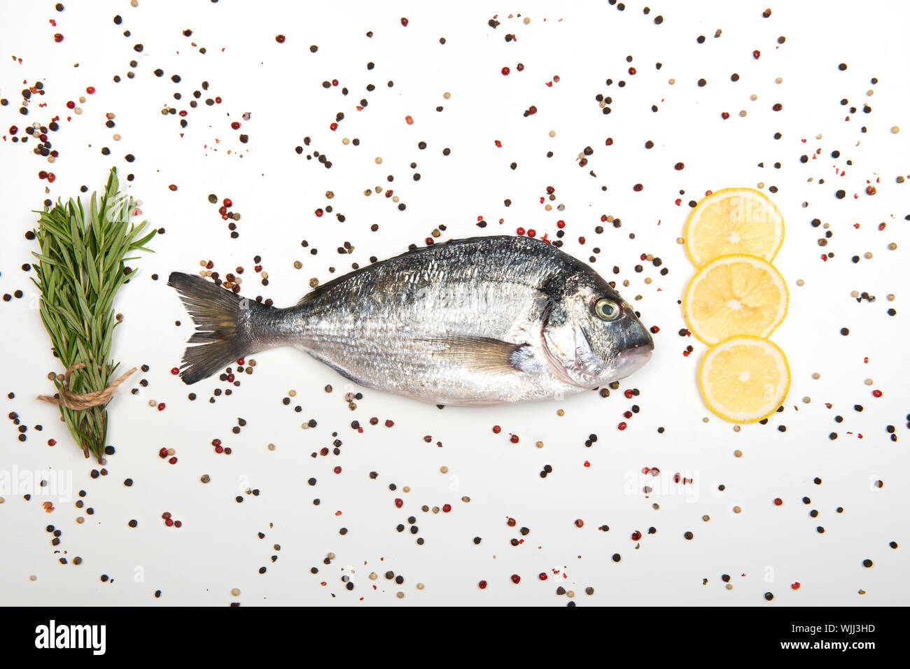 Fresh Dorado Fish isolated on white background ingredients for cooking ...