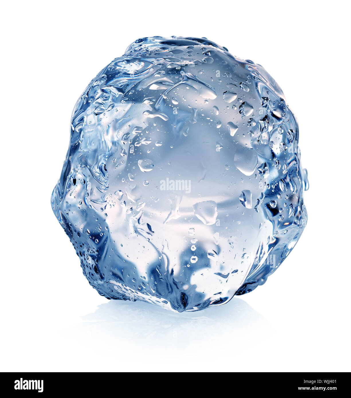Ice with drops isolated on a white background Stock Photo - Alamy