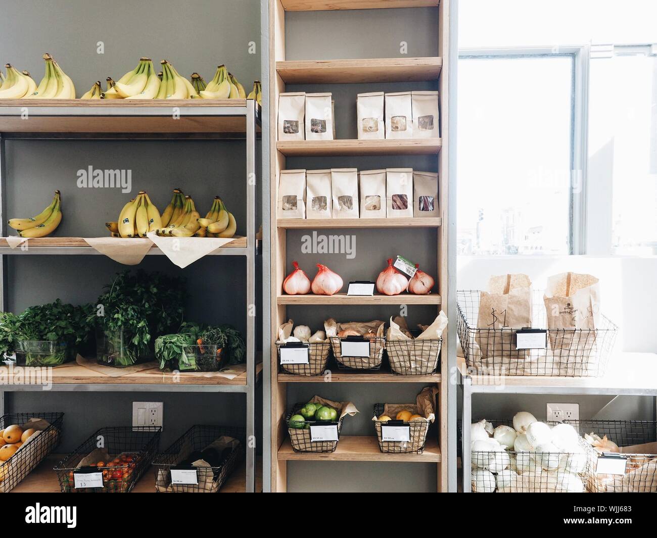 Vegetable Supermarket Window High Resolution Stock Photography and ...