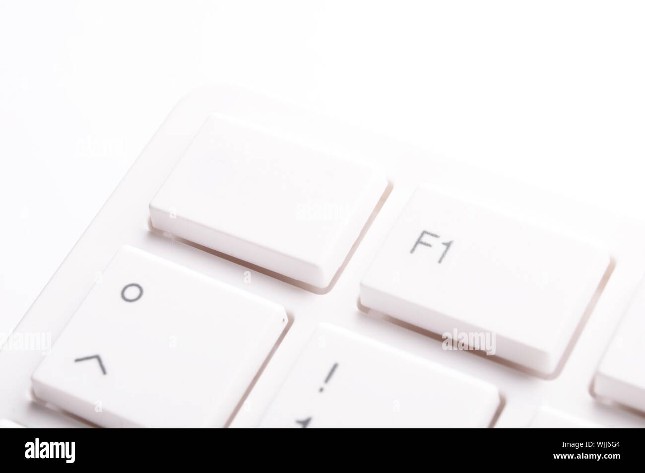 computer keyboard in white showing modern office work concept Stock ...