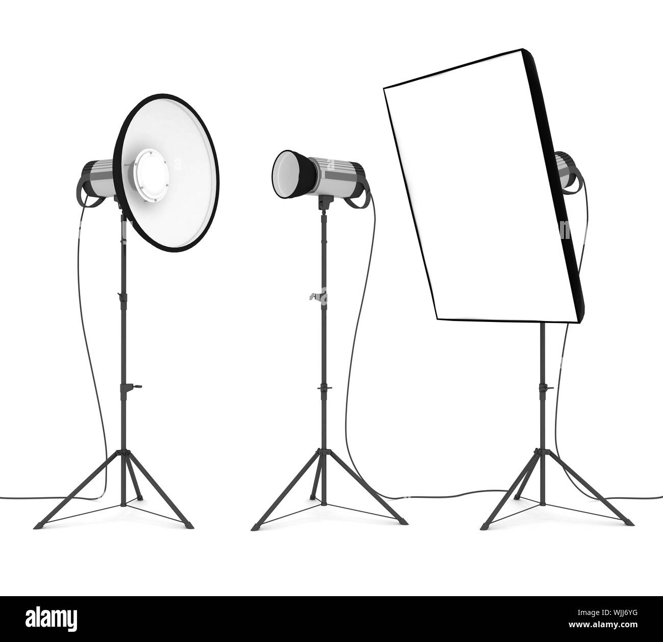 studio flash isolated on white background Stock Photo - Alamy