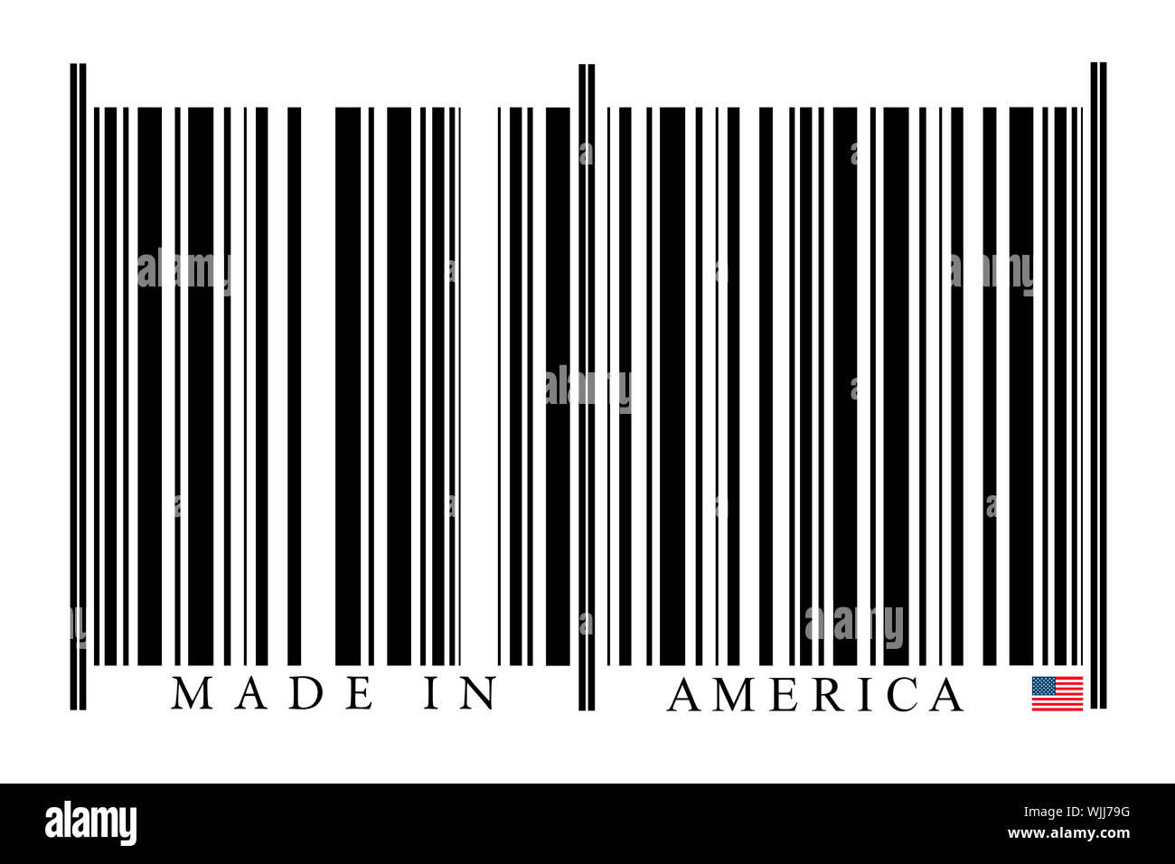 American Barcode on white background Stock Photo - Alamy