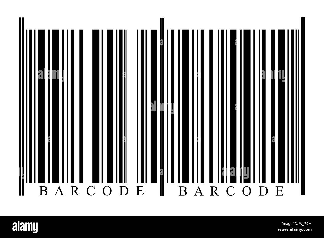 Blanc Barcode on white background Stock Photo - Alamy