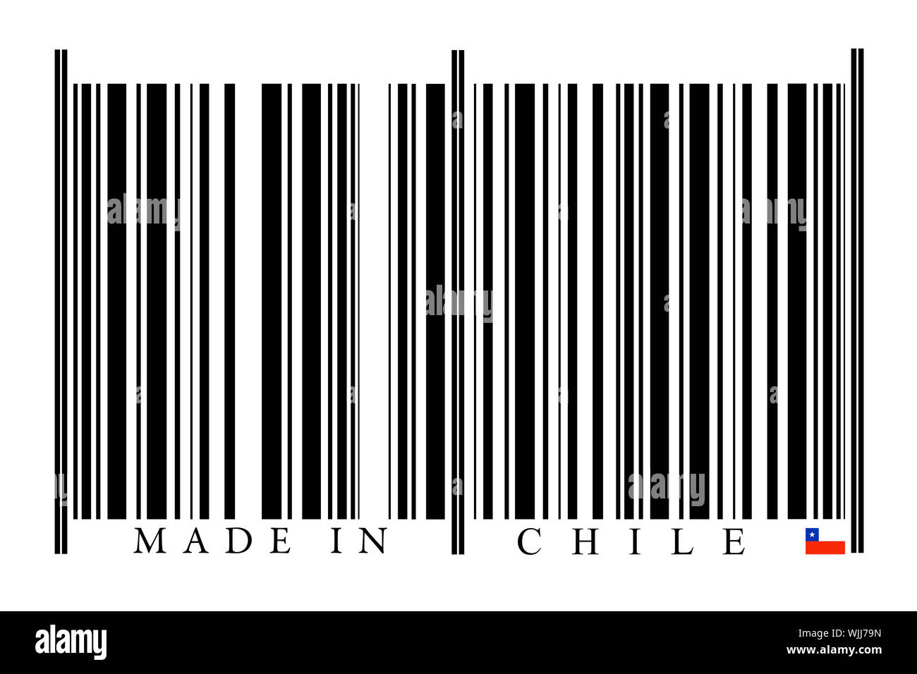 Chile Barcode on white background Stock Photo - Alamy