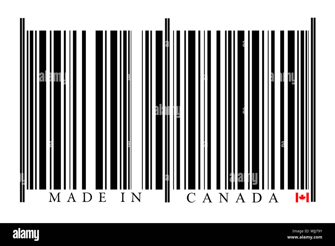 Canada Barcode on white background Stock Photo - Alamy