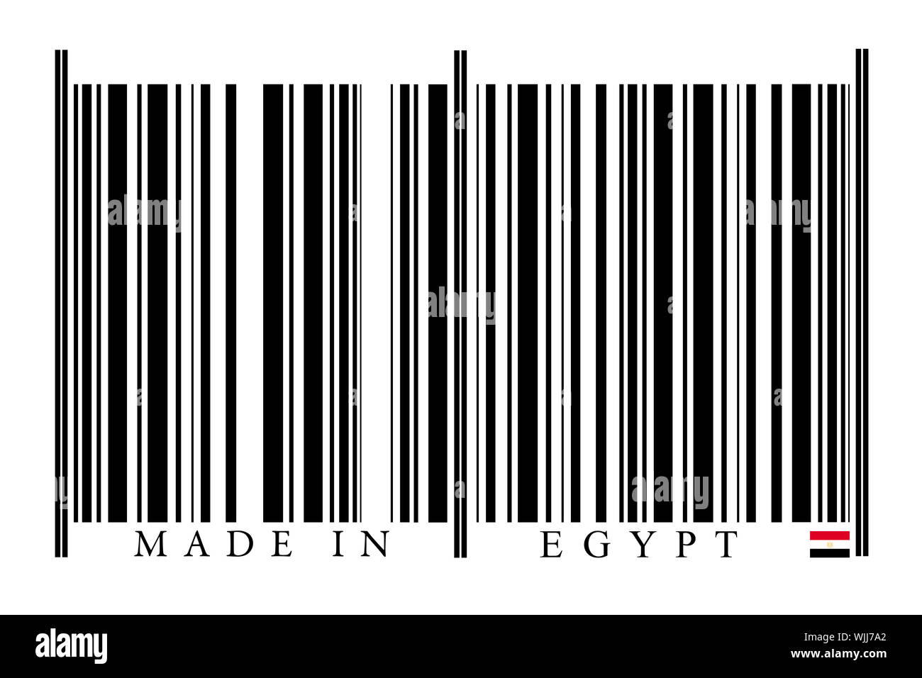 Egypt Barcode on white background Stock Photo - Alamy