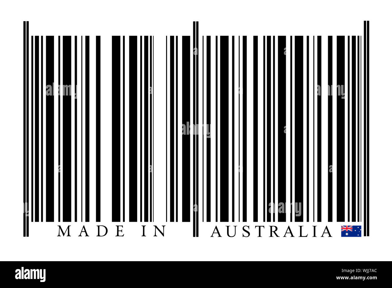 Australian Barcode on white background Stock Photo - Alamy