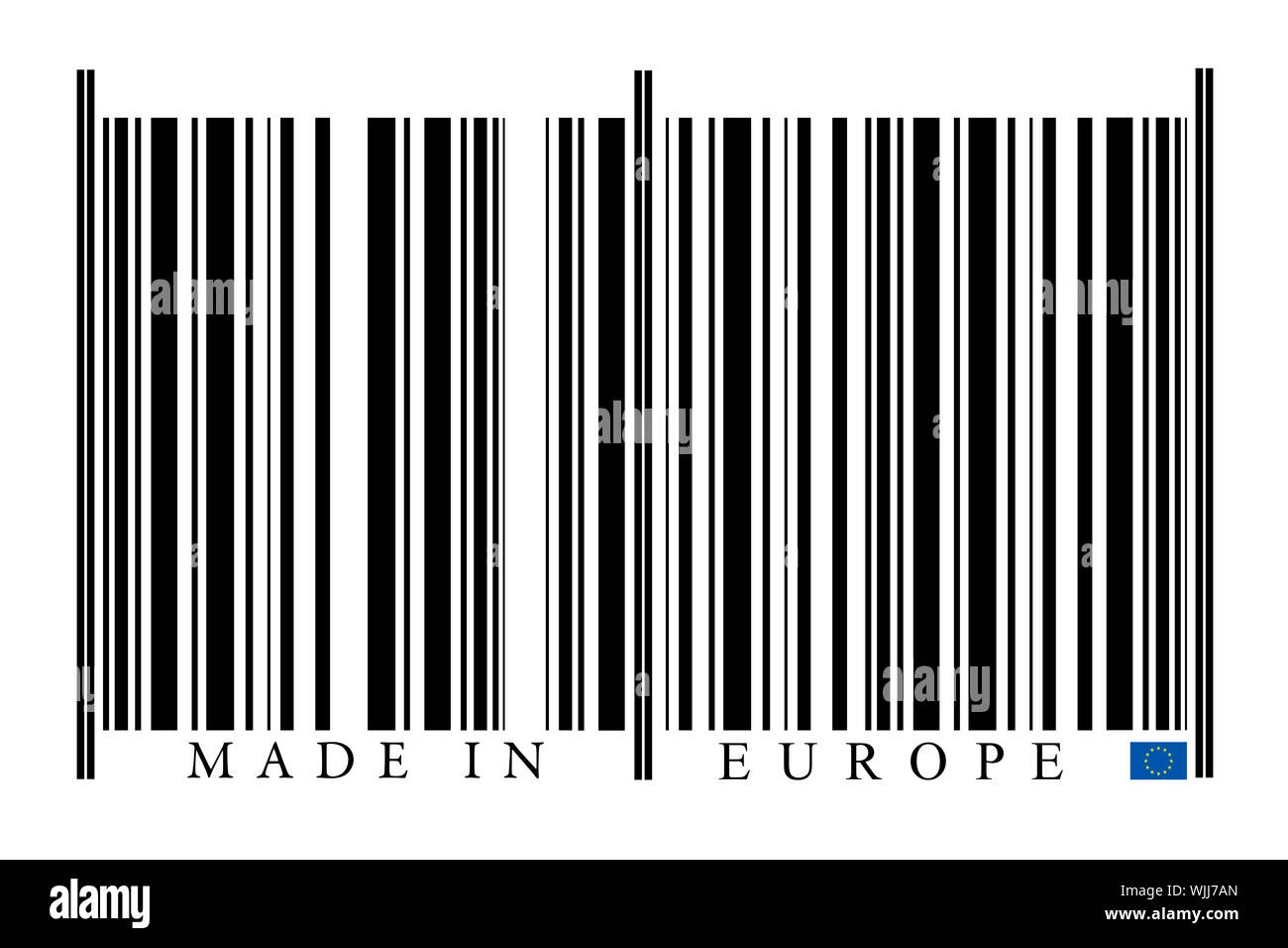 European Union Barcode on white background Stock Photo - Alamy