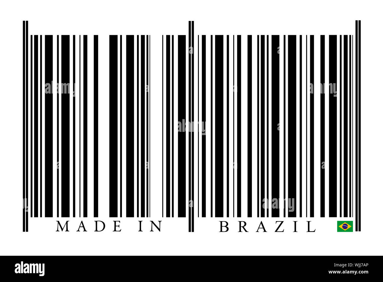 Brazil Barcode on white background Stock Photo - Alamy