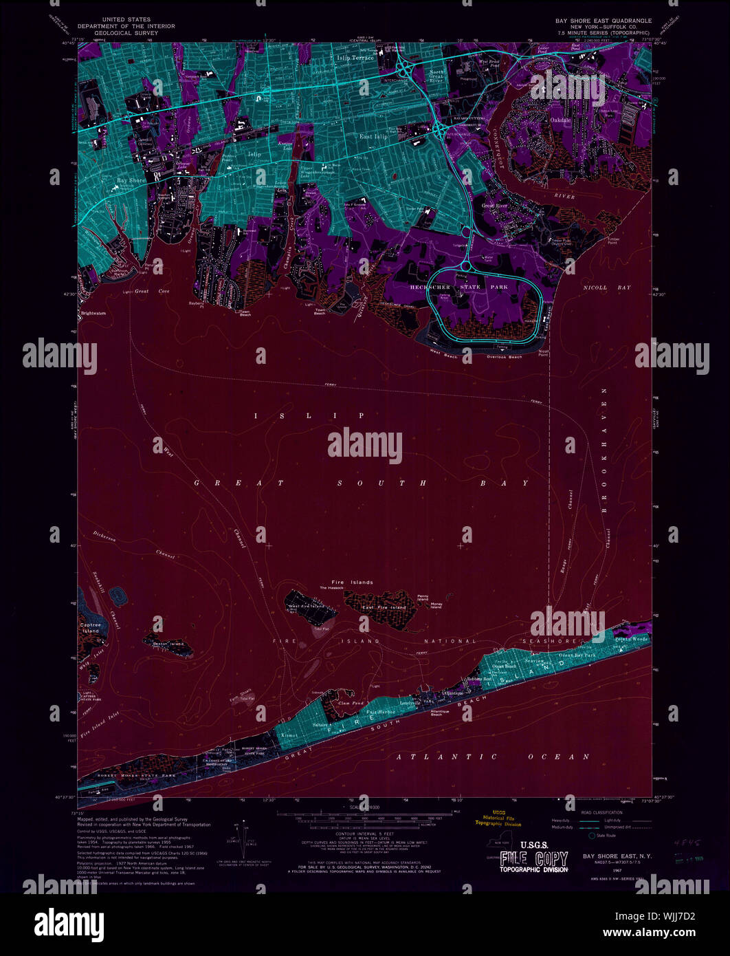 Map of bay shore new york hi-res stock photography and images - Alamy